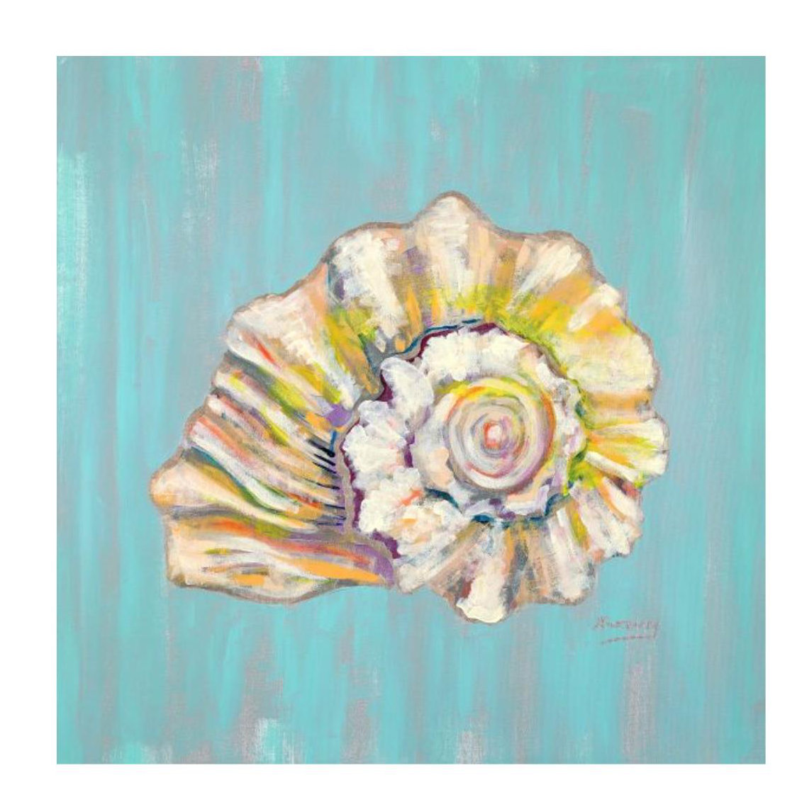 Chelsea Art Studio Conch Shell (Blue) by JP Kilkenny - Painting - Wayfair Canada